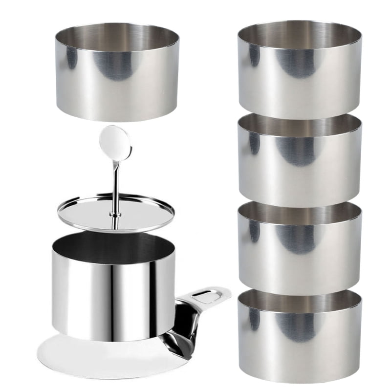 6pcs Stainless Steel Rings Set for Mousse Cake Pastries Baking Mould ...