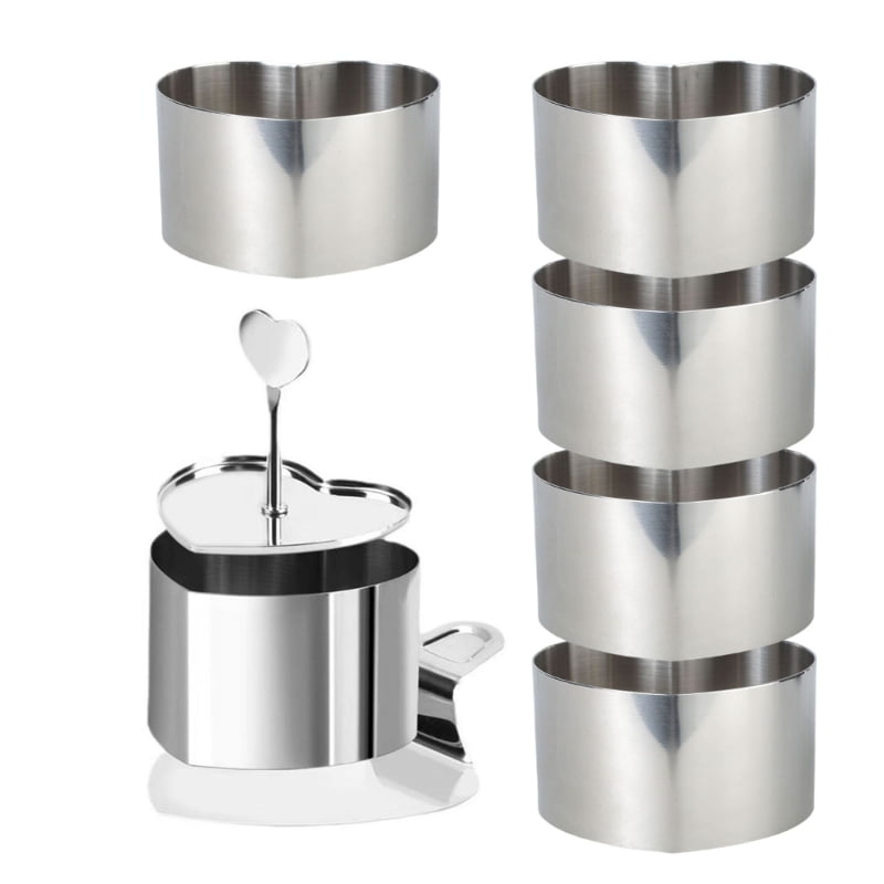 6pcs Stainless Steel Rings Set for Mousse Cake Pastries Baking Mould ...