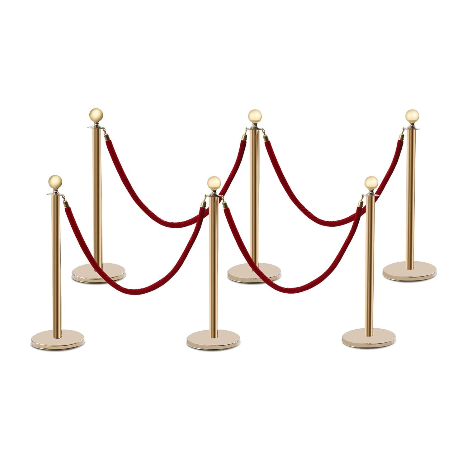 6pcs Stainless Steel Stanchion Posts, Queue Crowd Control Stanchion ...