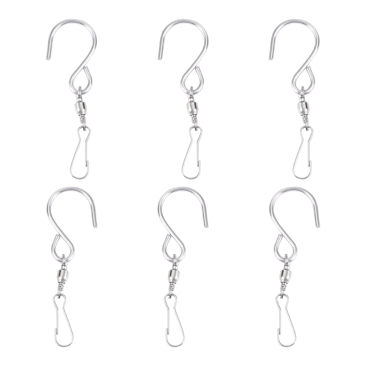 6pcs Stainless Steel Swivel Hooks Aeolian Bell Clips for Hanging Wind ...