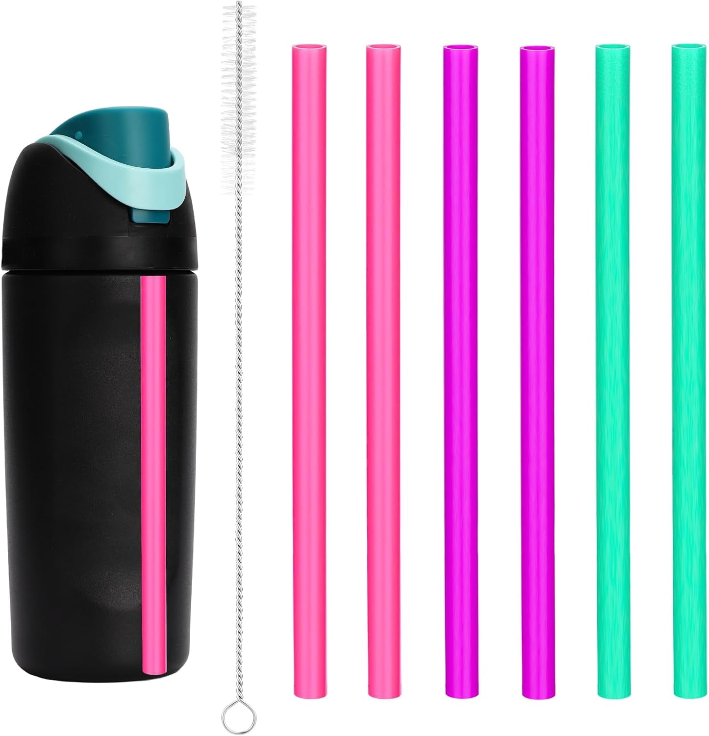6pcs Straw Replacements for Owala FreeSip Kids 16 oz, Plastic Straws ...
