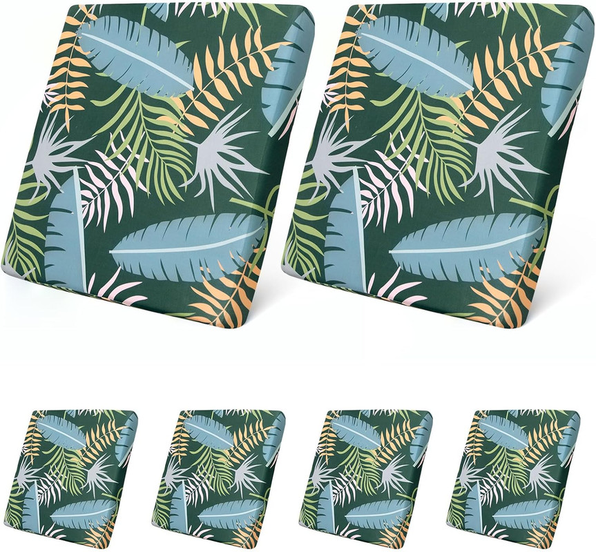 6pcs Stretch Patio Sofa Couch Cushion Covers,Outdoor Cushion Covers ...