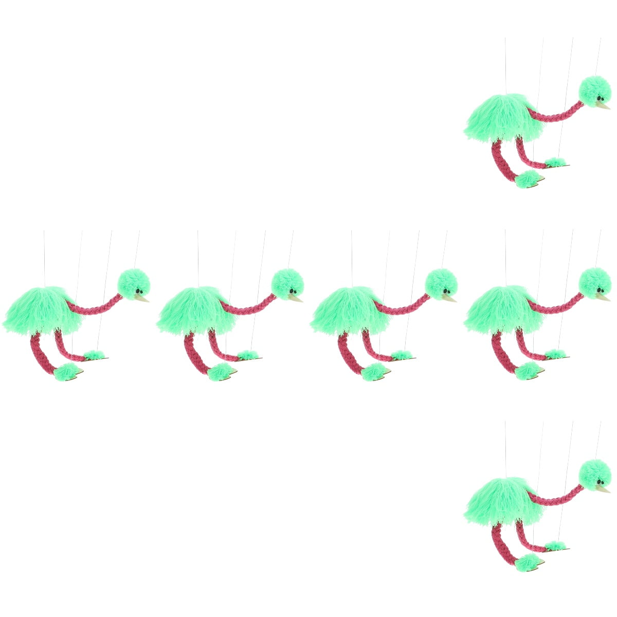 6pcs String Animal Puppet Marionette Flamingo Puppet Fluffy Animal ...