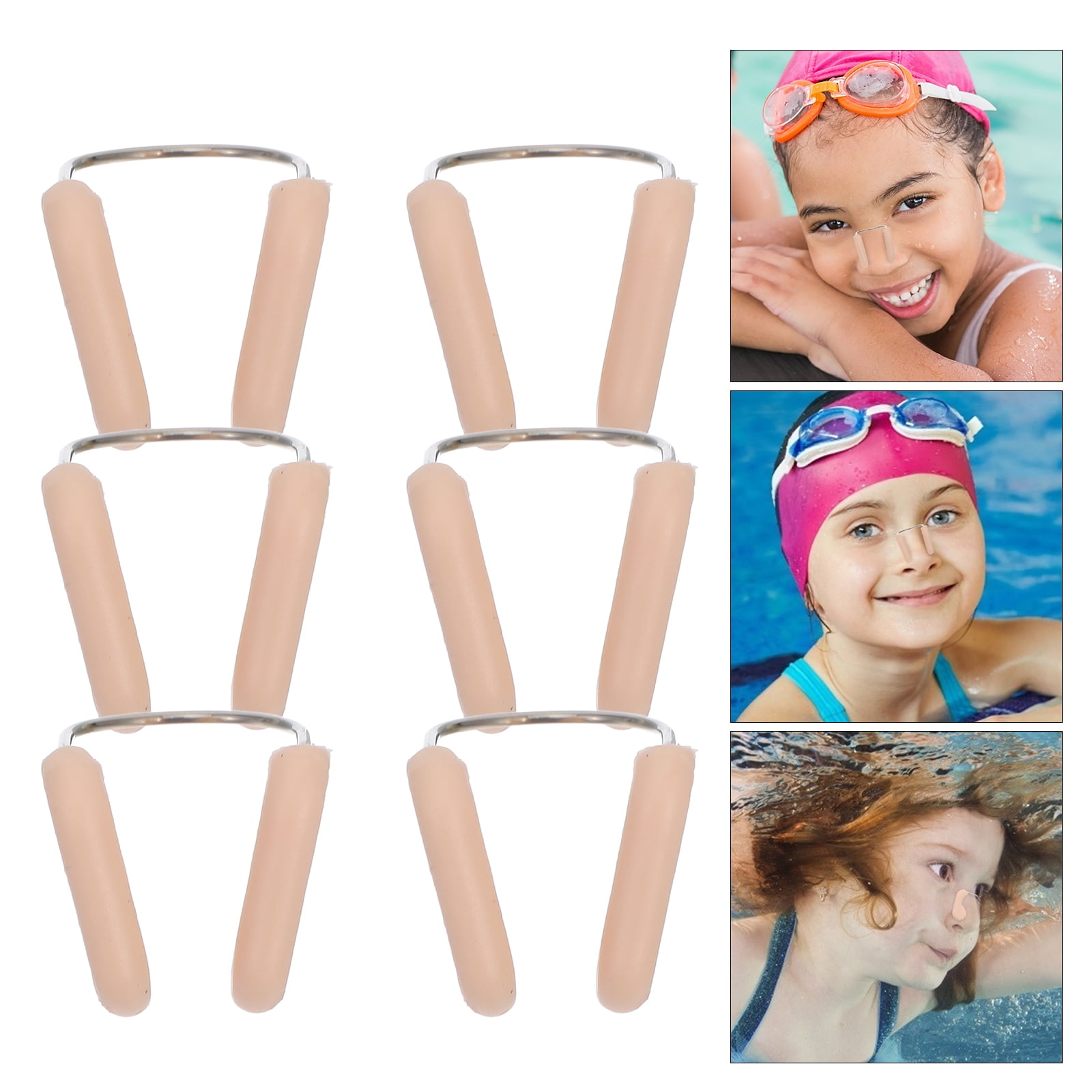 6pcs Swimming Nose Clips Water Pool Nose Plug Silicone Nose Clip ...
