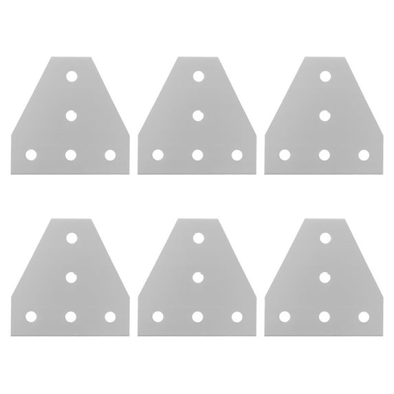 FONDOTIN Aluminum T Shape Joint Plates Hardware Accessories 6pcs Metal ...