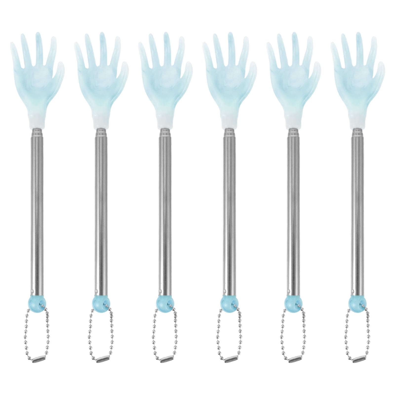 6pcs Telescoping Back Scratchers Stainless Steel Back Scraper Scratcher ...