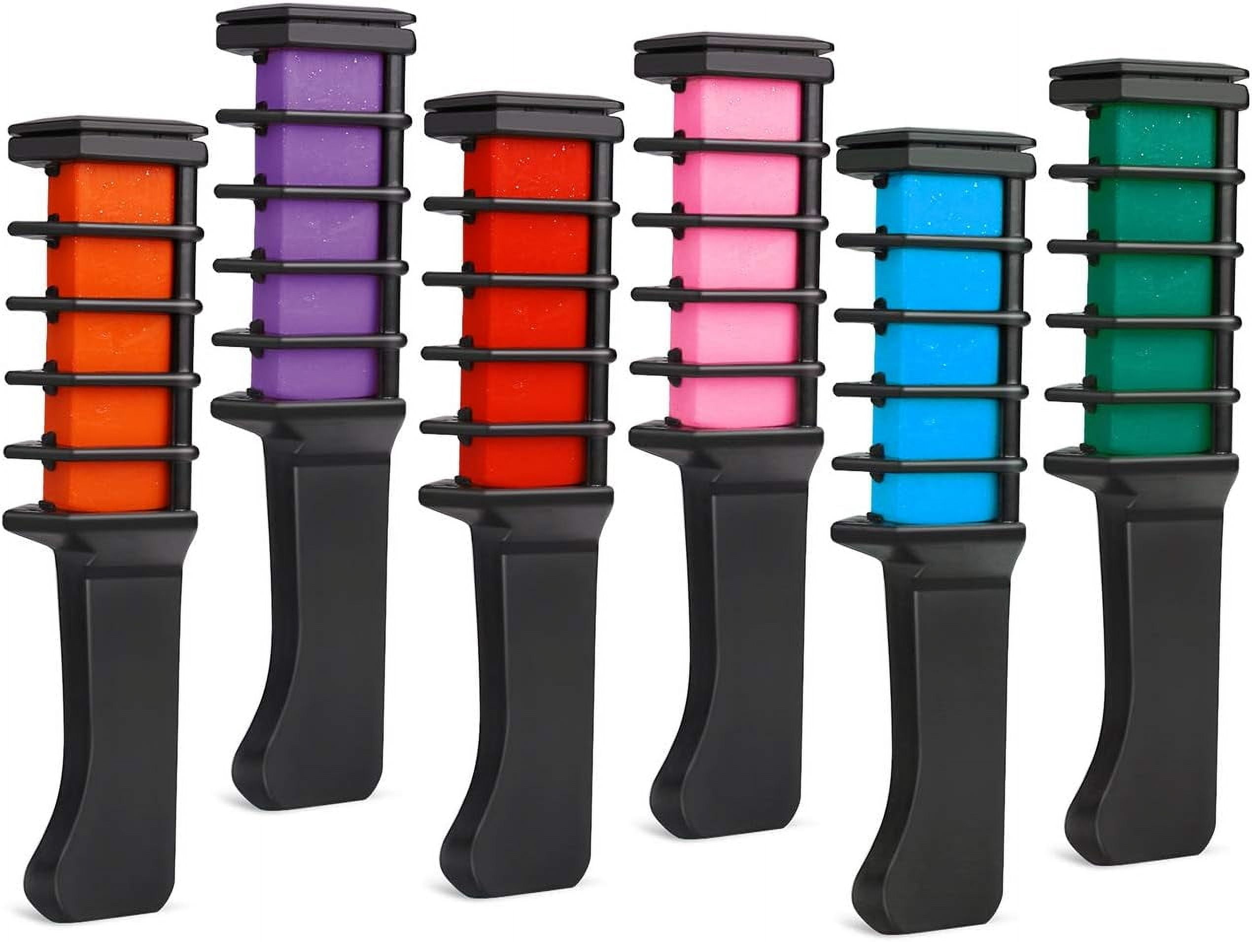 6pcs Temporary Hair Chalk Hair Color Comb Dye Salon Kits Party Fans ...