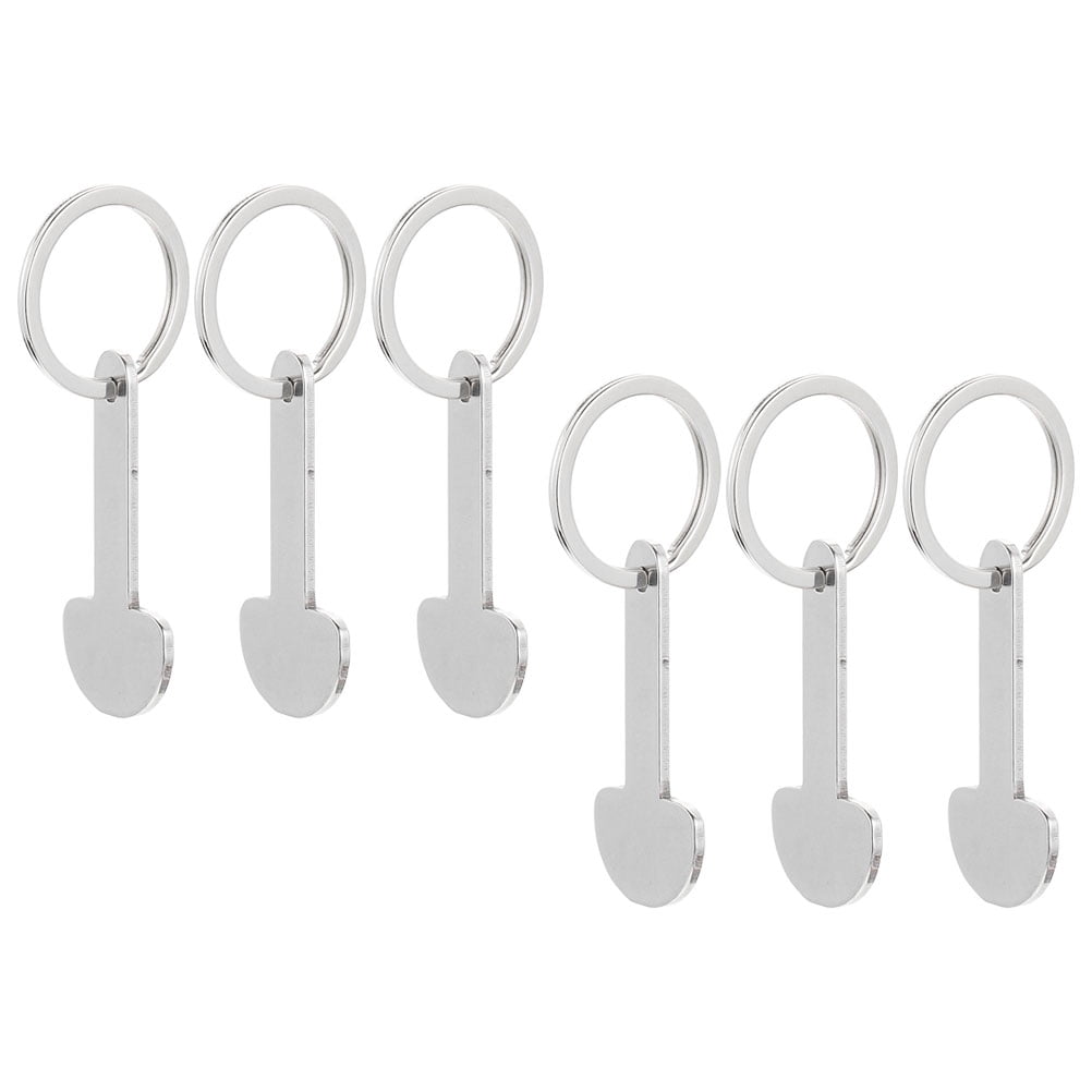 6pcs Tokens Keychains Convenient Trolley Tokens Hanging Key Rings ...
