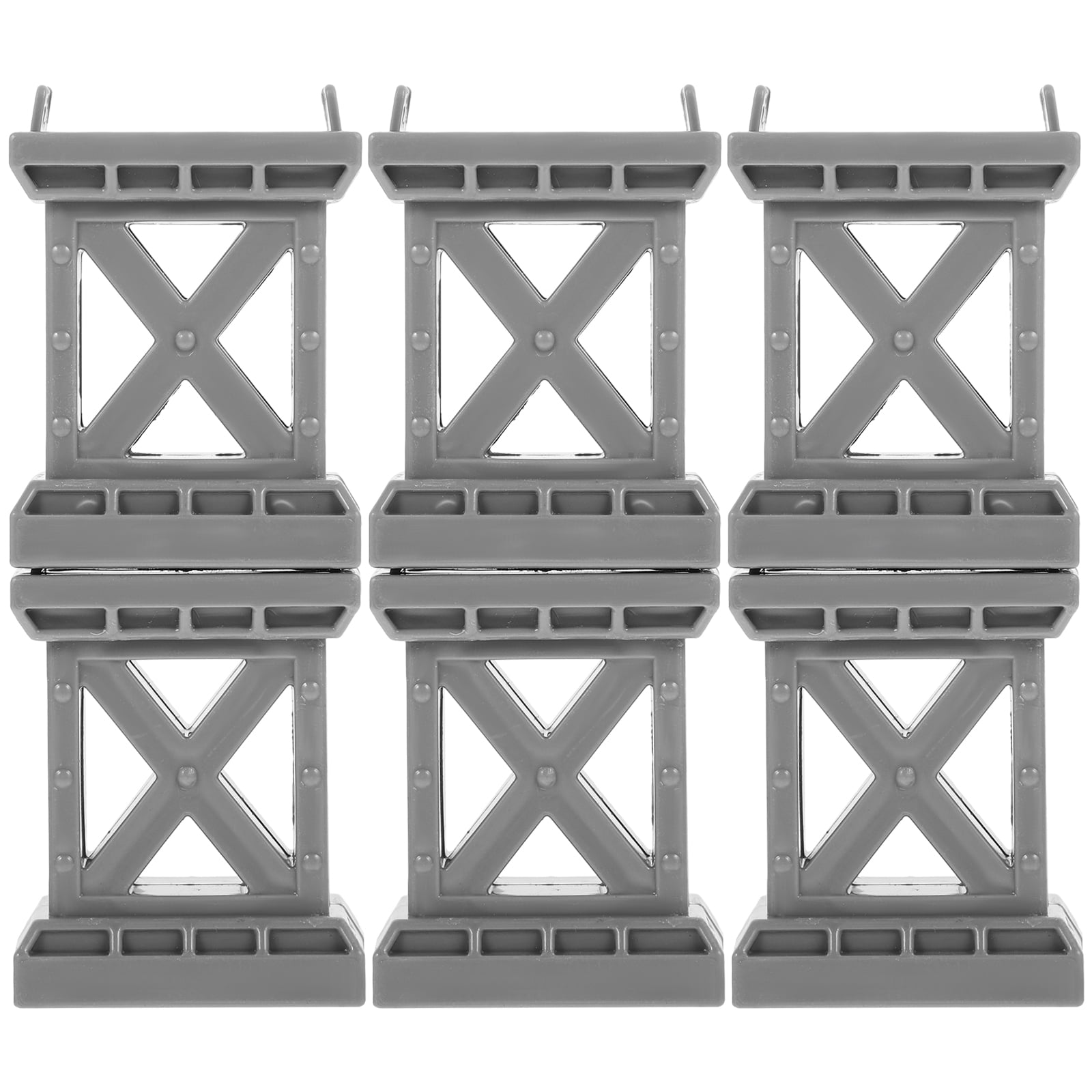 6pcs Train Bridge Pier High Level Blocks Track Riser Stabilizers Train ...
