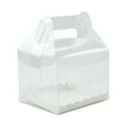 6pcs Transparent Cake Roll Packaging Box with Tray Portable Swiss Roll ...
