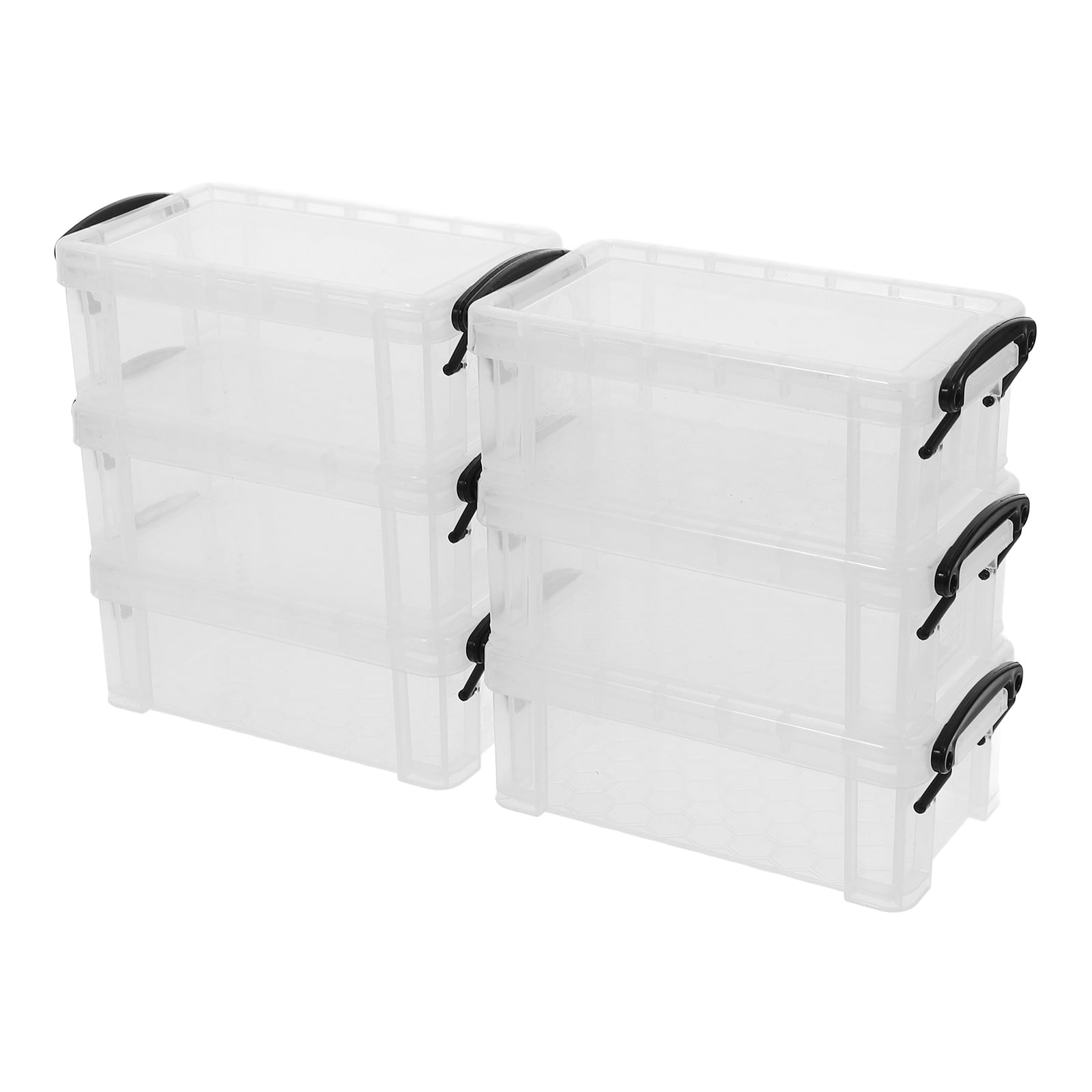 6pcs Transparent Pencil Box Gel Pen Storage Box Stackable Crayon Box ...