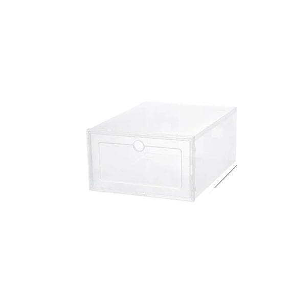 6pcs Transparent Shoe Boxes Stackable Shoe Cases Storage Plastic Shoes ...