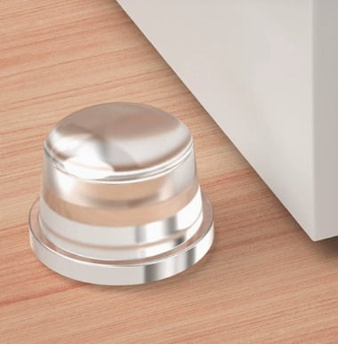6pcs Transparent Silicone Door Wedge Stoppers - Anti-Collision Door ...