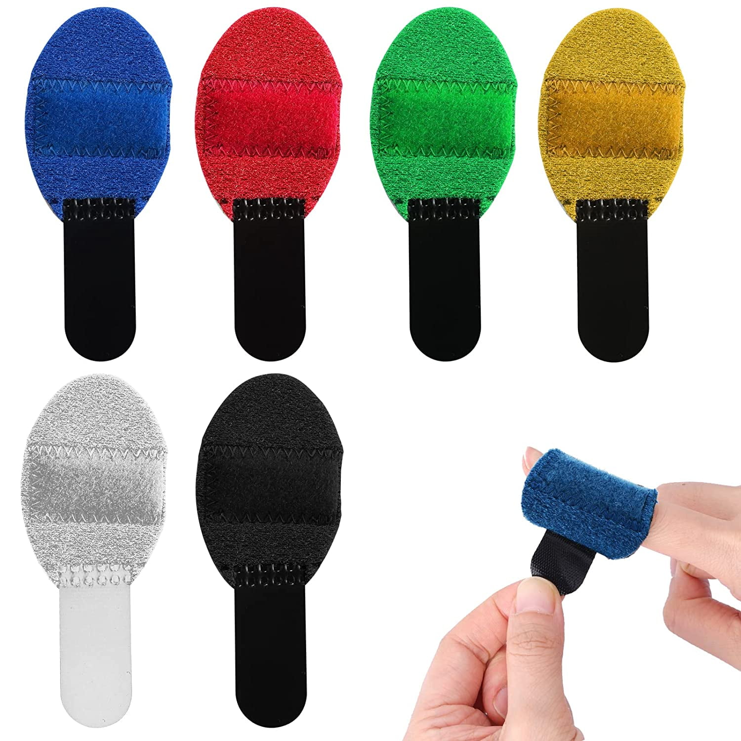 6pcs Trigger Finger Splints, Soft Fabric Little Finger Splint Mallet ...