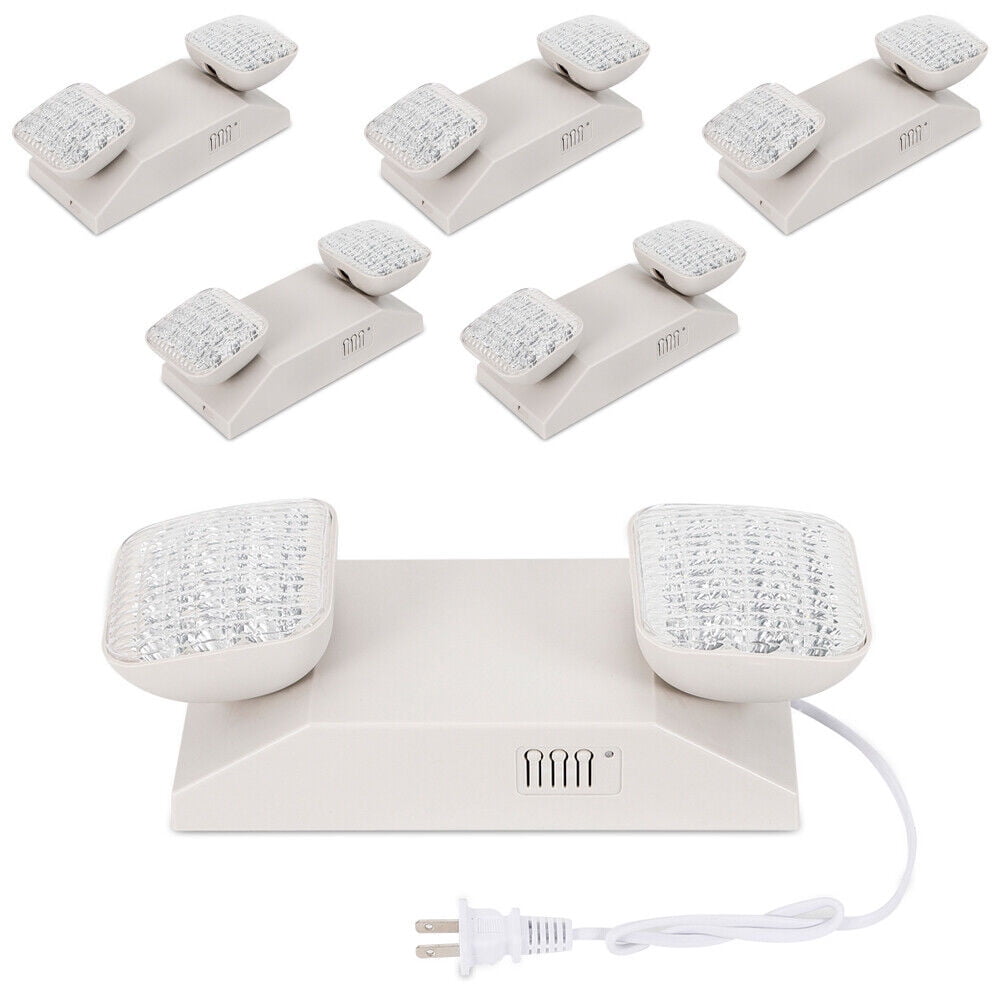 6pcs Two Heads Emergency Light Fire Exit Lighting LED Emergency Light ...
