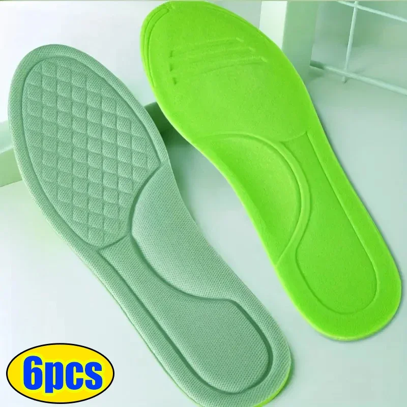6pcs Unisex Memory Foam Orthopedic Insoles Deodorizing Insole For Shoes ...