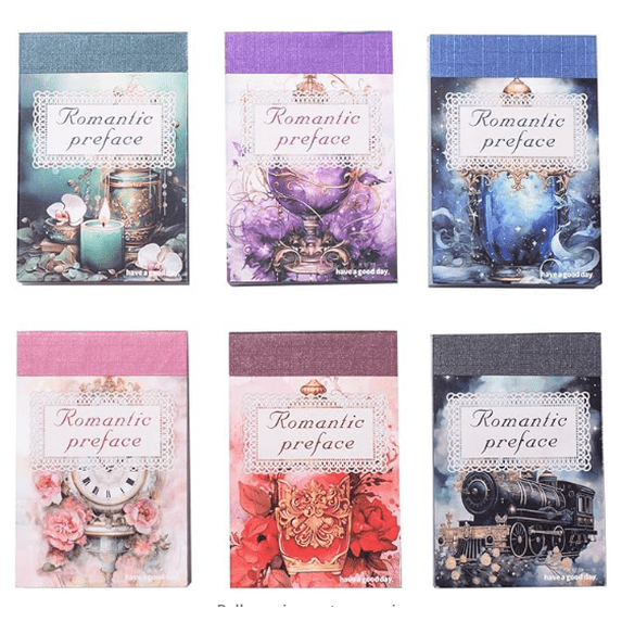 6pcs Vintage Ephemera Sticker Book Set Washi Scrapbook Stickers for DIY ...