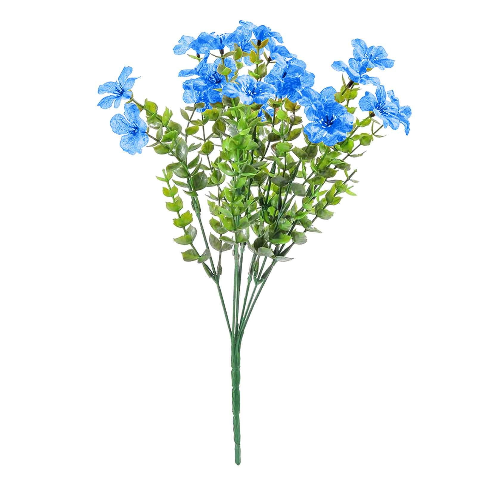 6pcs Violet Artificial Flowers Realistic Full Violet Fake Flowers 7 ...
