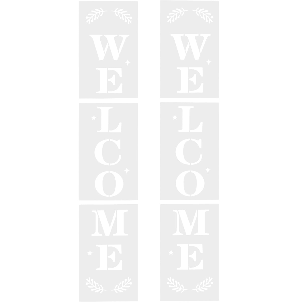 6pcs WELCOME Home Painting Stencils Drawing Templates for Wood Doors ...