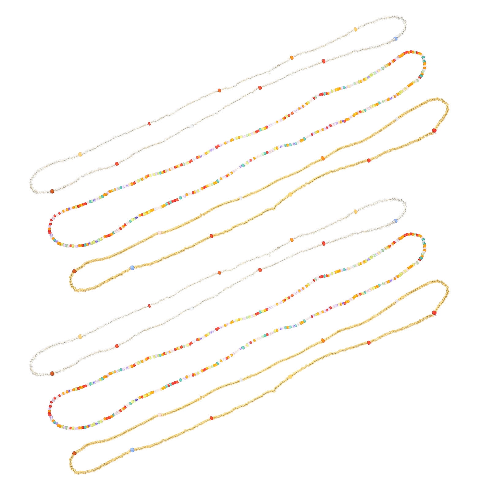 6pcs Waist Beads Beach Waist Chains Belly Waist Chains Waist Beads for ...
