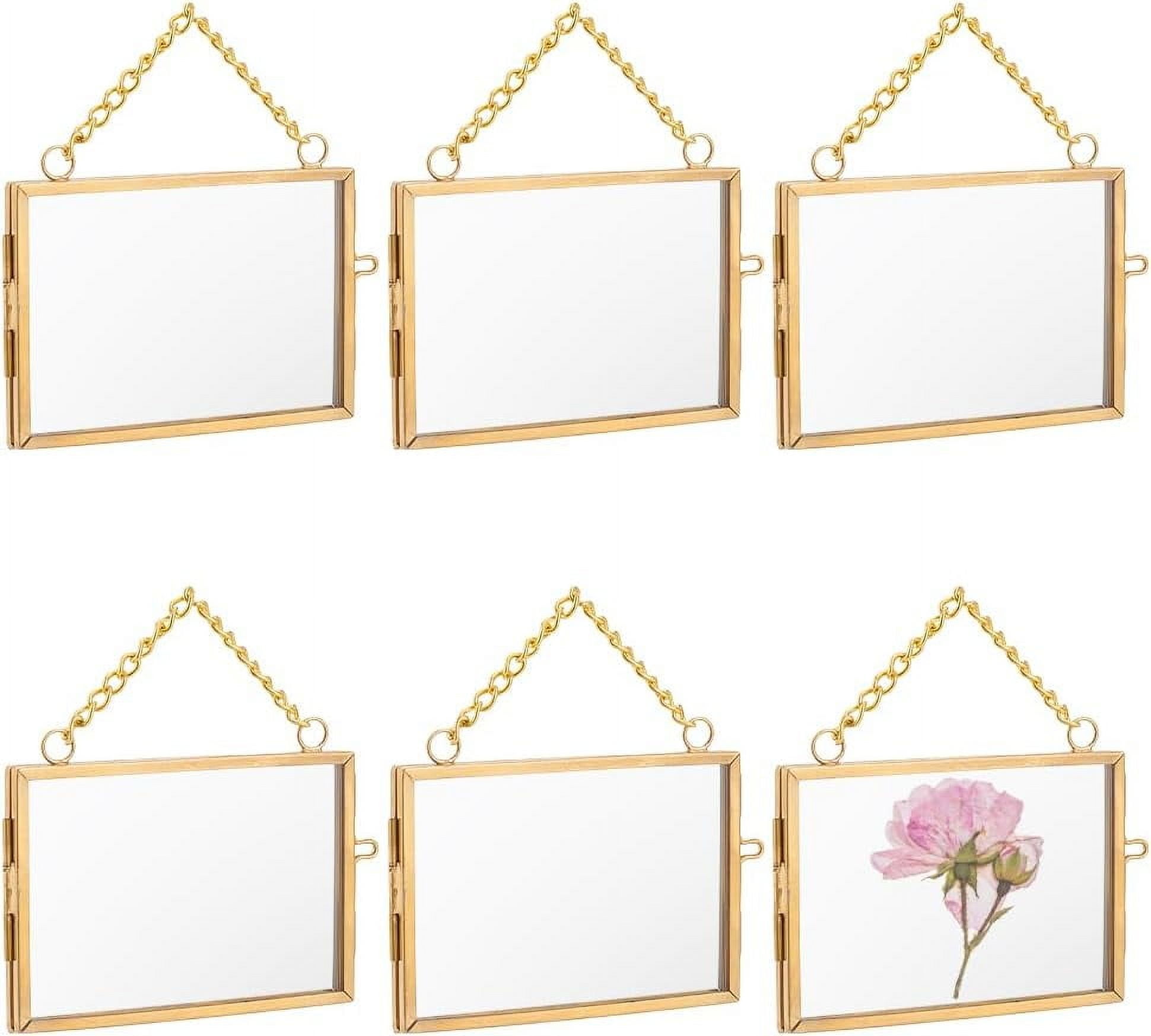6pcs Wall Hanging Mini Photo Frames 2.6x3.7 Inch Double Glass Picture ...