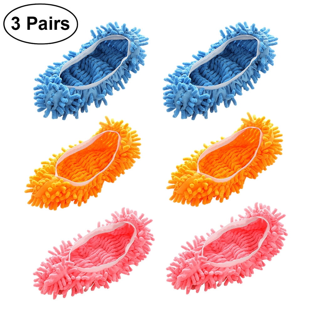 6pcs Washable Dust Mop Slippers Microfiber Cleaning Mop Slippers Shoes ...