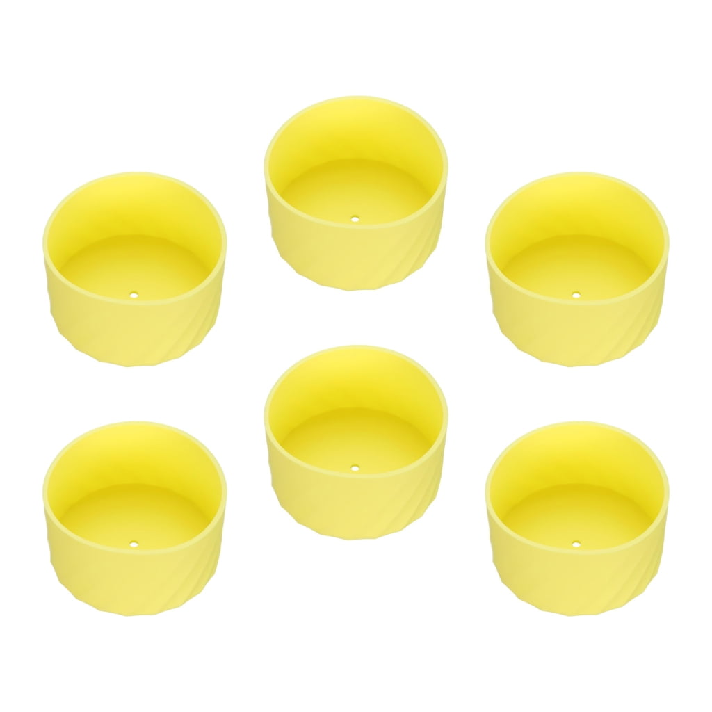 6pcs Washable Silicone Water Bottle Protector 7.5cm Diameter Shockproof ...