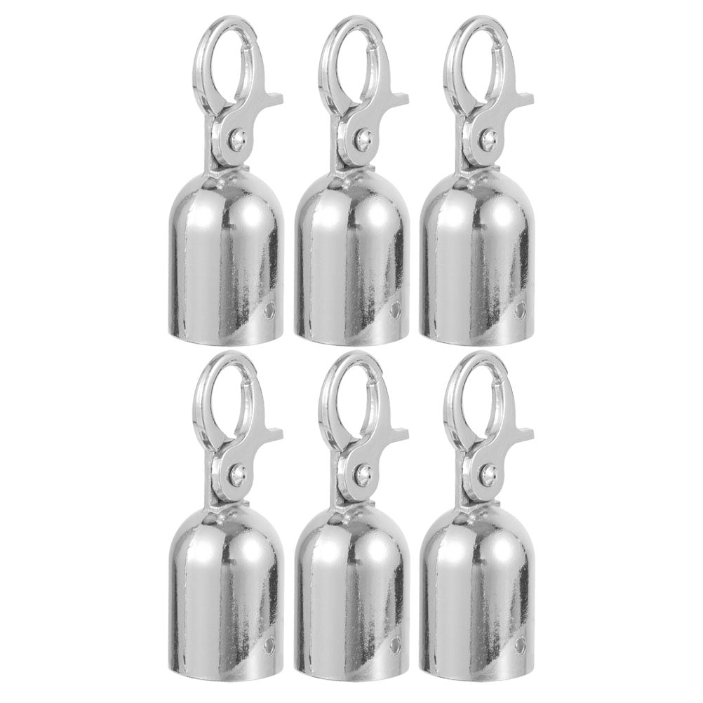 OUNONA 6pcs Rope End Stopper Caps with Snap Hook Alloy Connector ...