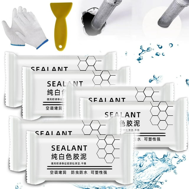 6pcs White Wall Repair Sealing Clay for Repair Air Conditioning Holes ...