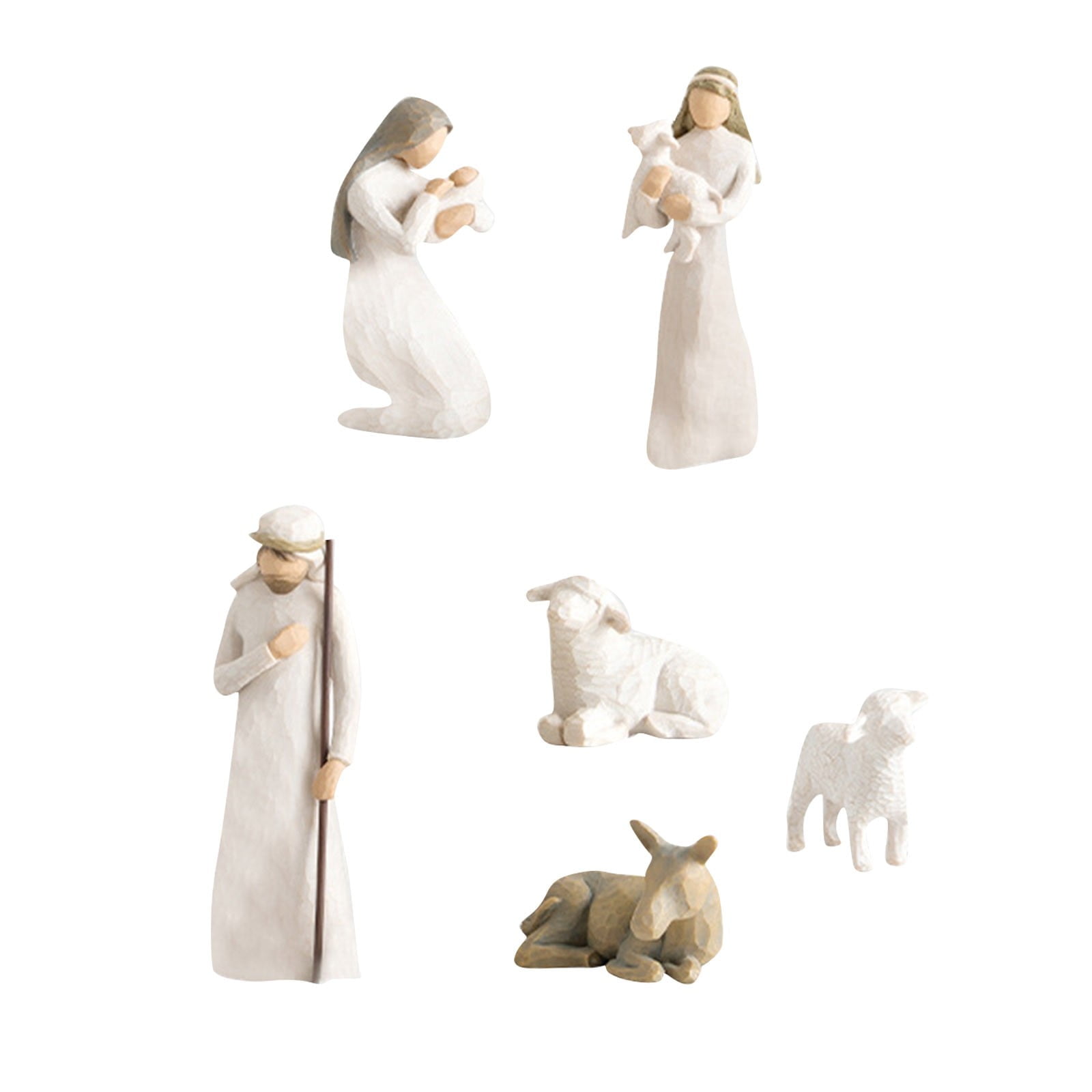 6pcs Willow Tree Shepherd and Stable Animals, Surrounding New Life with ...