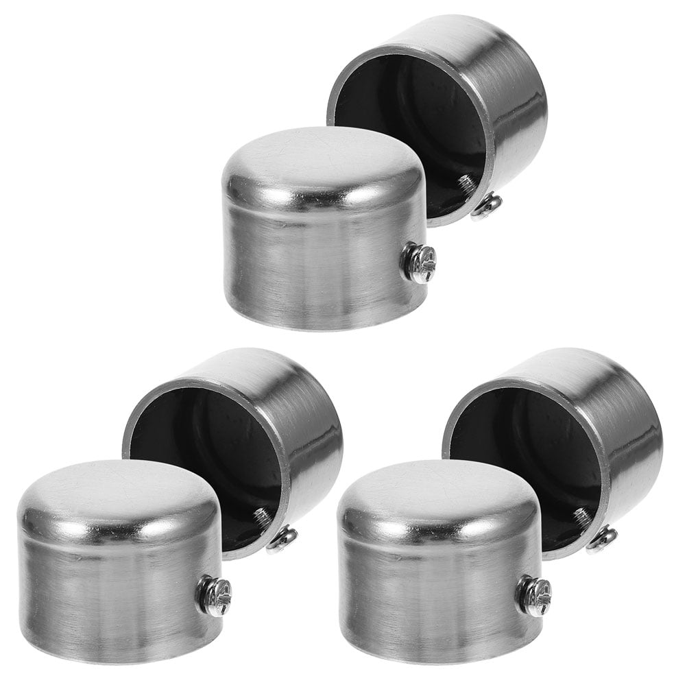 6pcs Window Curtain Rod Caps Finials Window Curtain Rod End Fixing ...