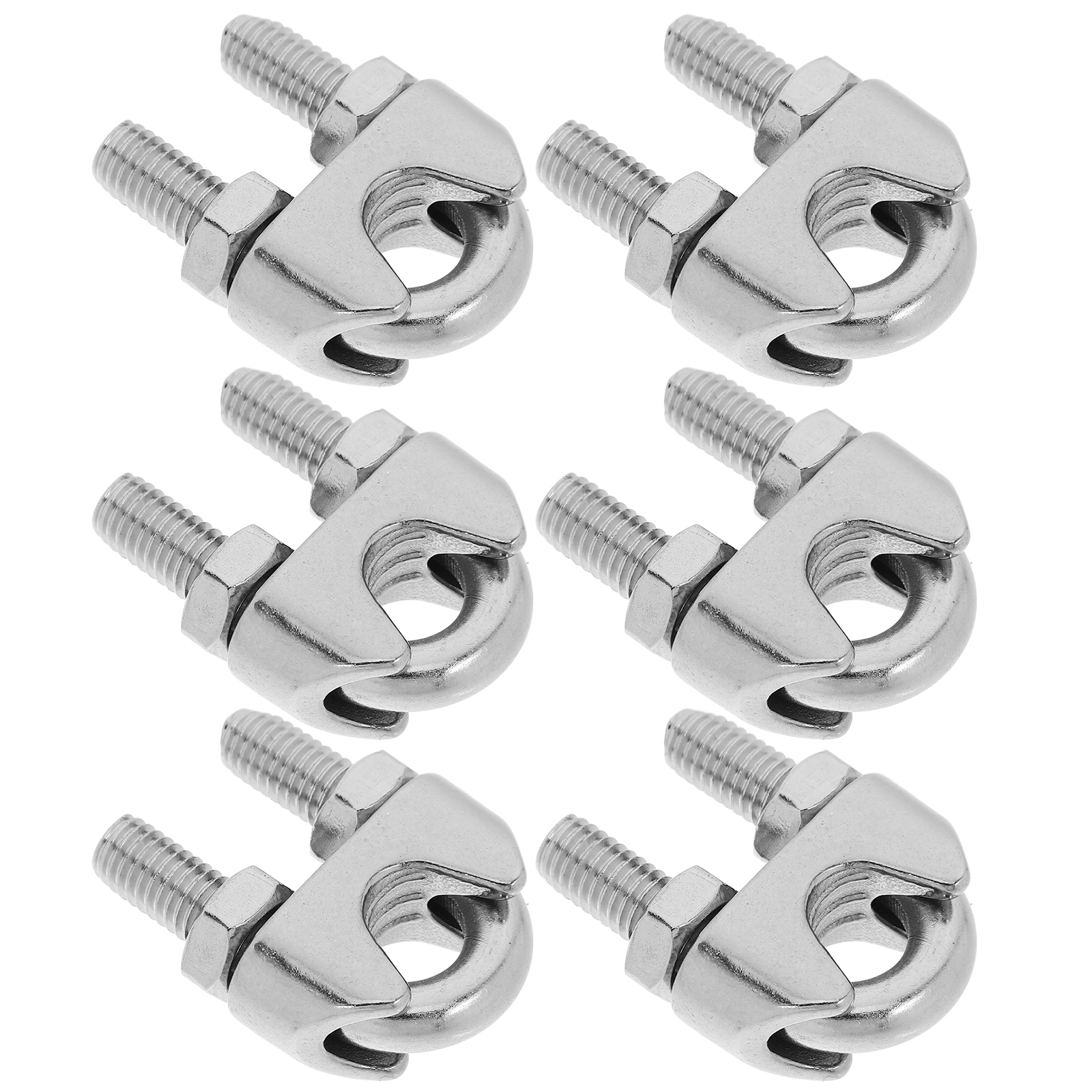 6pcs Wire Rope Cable Fastener Metal Rope Clamp Stainless Steel Wire ...