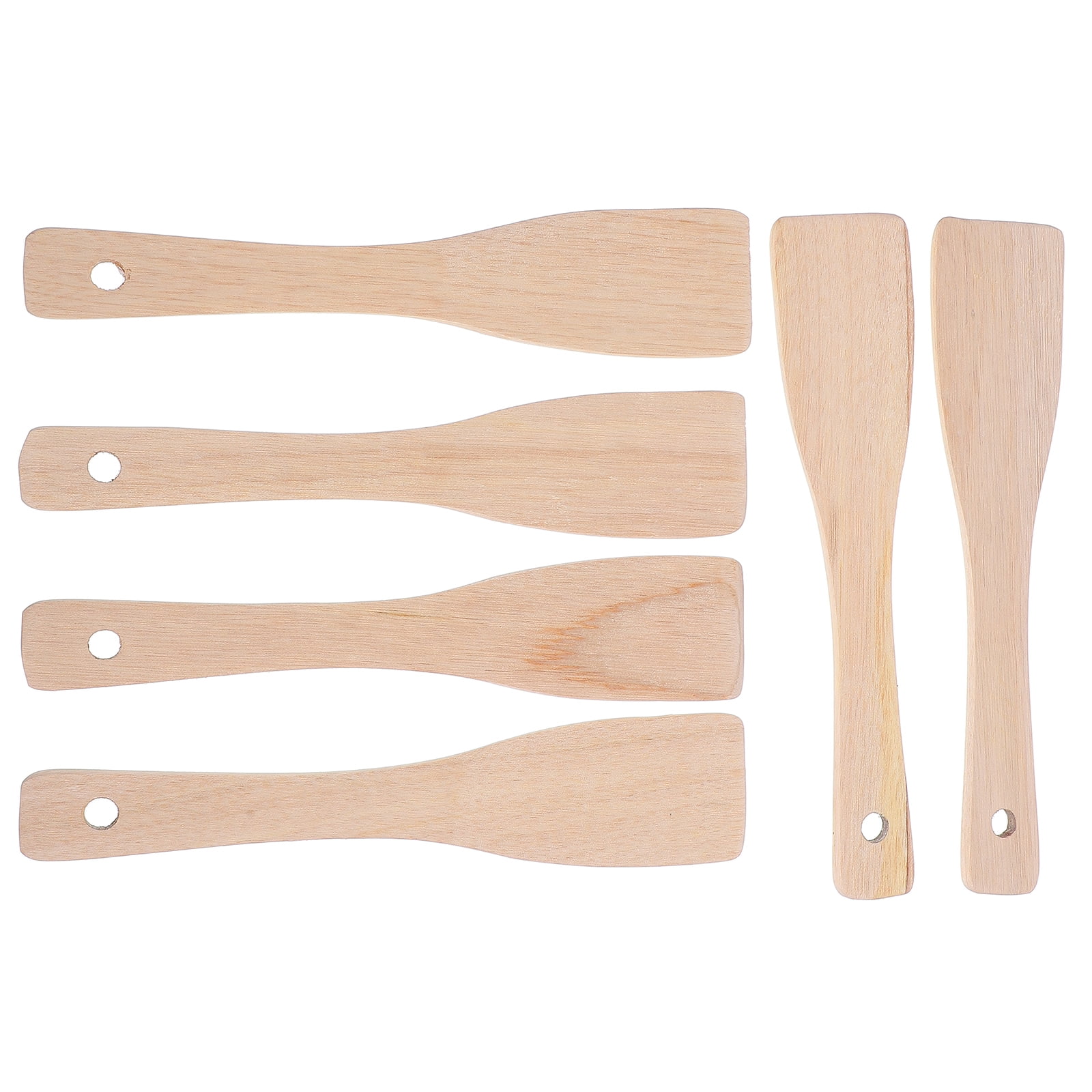 6pcs Wooden Cooking Spatula Small Wooden Spatula Cake Cream Scraper ...