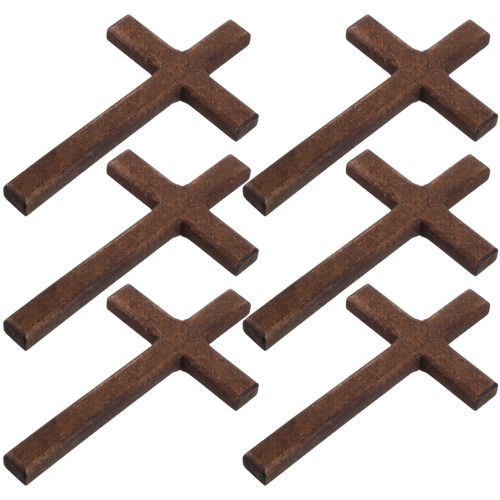 RENACLIPY Christian Wooden Cross Set Brown Hand-Carved Intricate Design ...