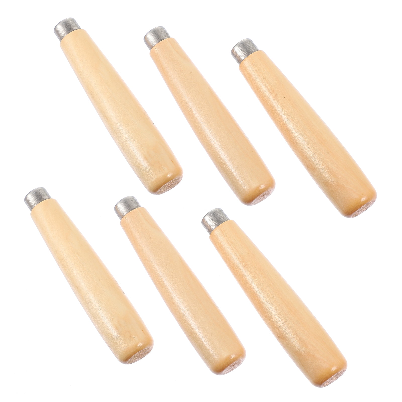 6pcs Wooden File Handle Replacements Polishing Rust Proof File Wooden ...