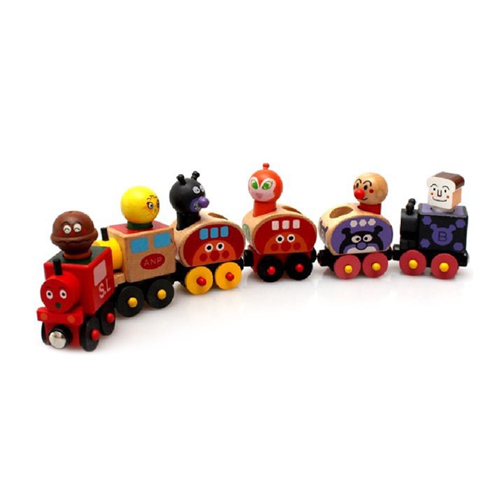6pcs Wooden Magnetic Train Toy Educational Developmental Toys for Kids ...