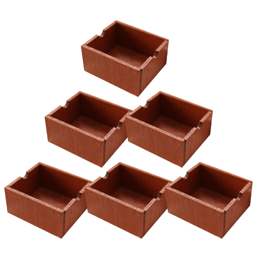 Raindrops 6Pcs Miniature Furniture Wooden Baskets for Collectors in ...