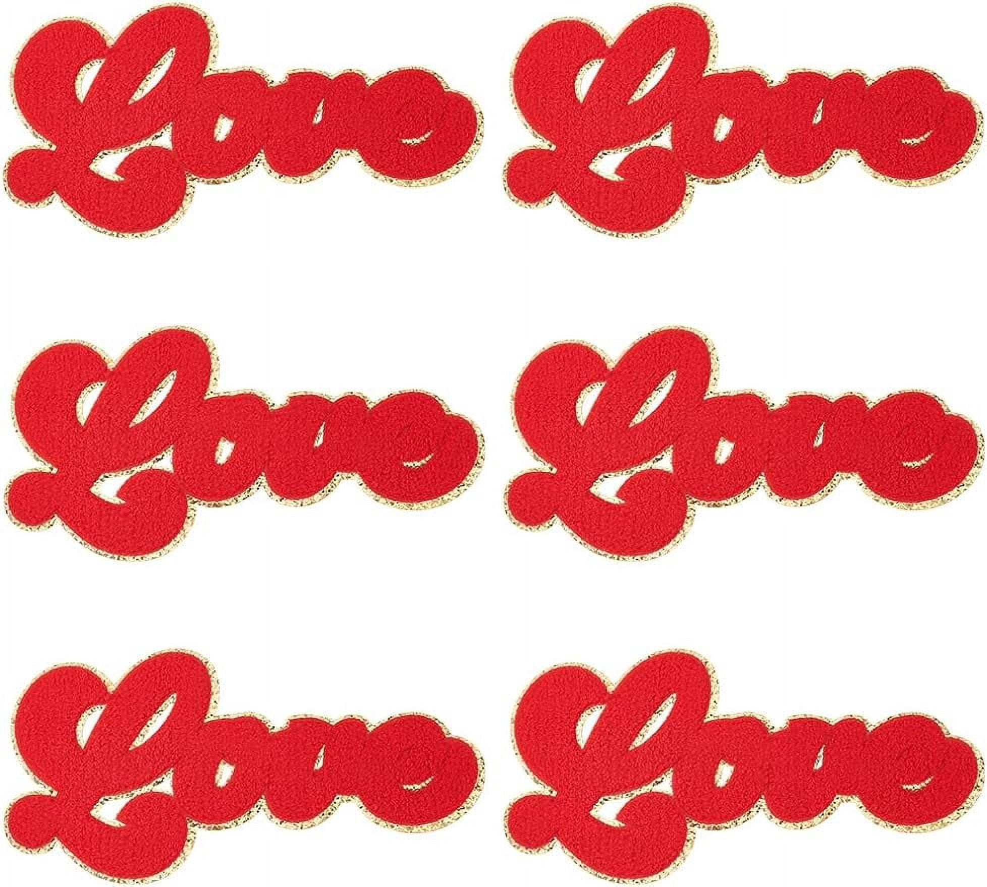 6pcs Word Love Towel Embroidery Cloth Patches Iron on/Sew on Letters ...