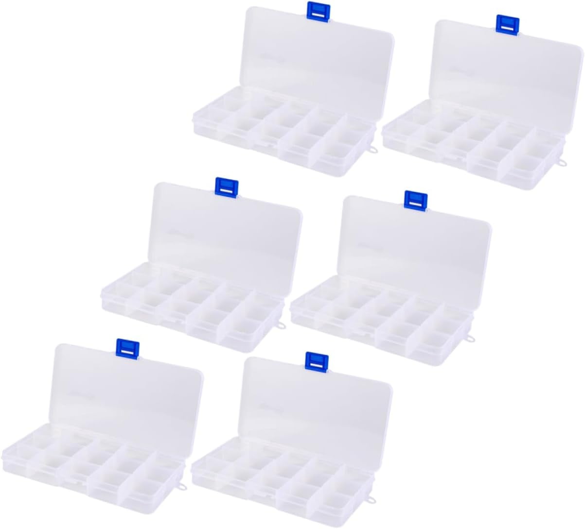 6pcs box Bead Clear Dividers Container Collection Detachable Holder ...