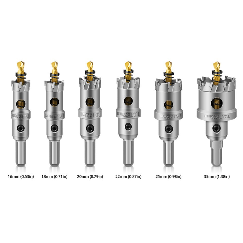 6pcs for Stainless Steel Hole Opener Reamer Drill Bit Aluminum Alloy ...