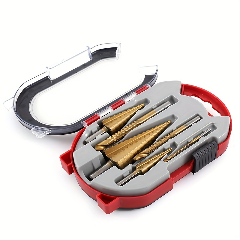 6pcs ladder drill set high speed steel step drill high speed reaming ...