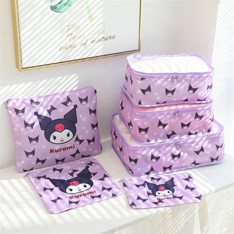 6pcs/set Hello Kitty Storage Bags Sanrio Kuromi Melody Luggage Bags ...