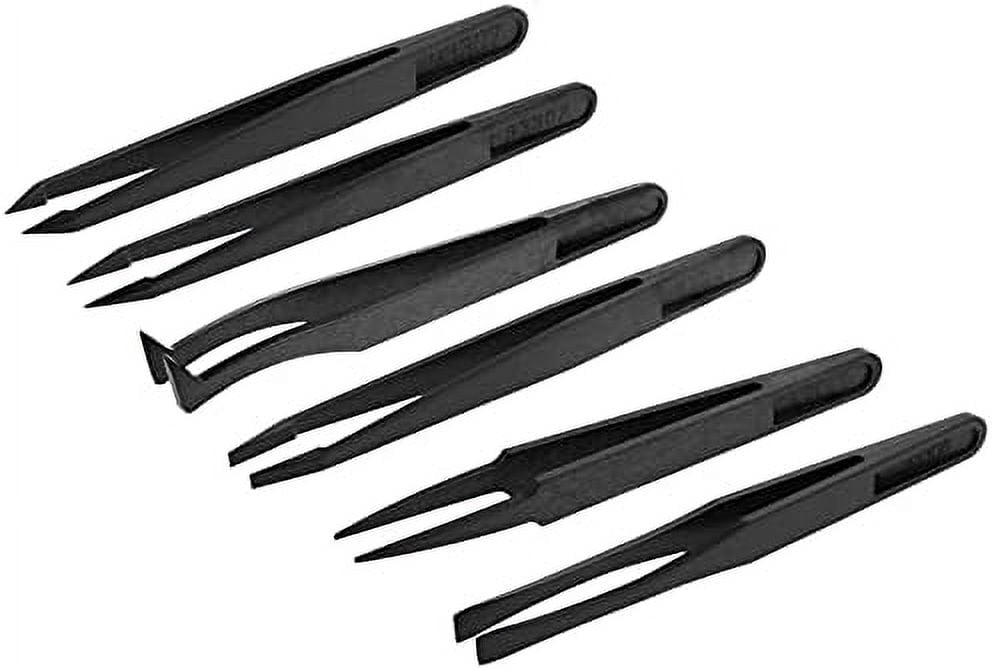 6pcs/set Multifunction Anti-static Electronic Tweezers KitPlastic ...