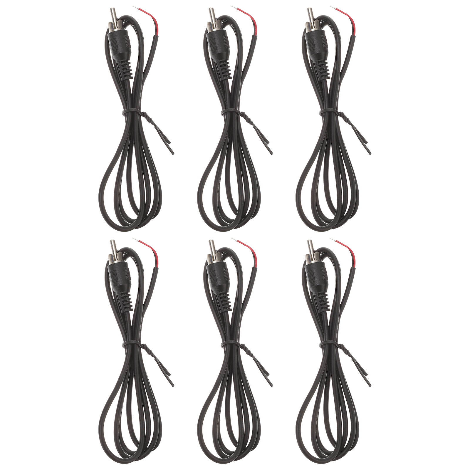 6pcs to Bare Wire Cable Replacement Male Plug Jack Connector Adapter ...