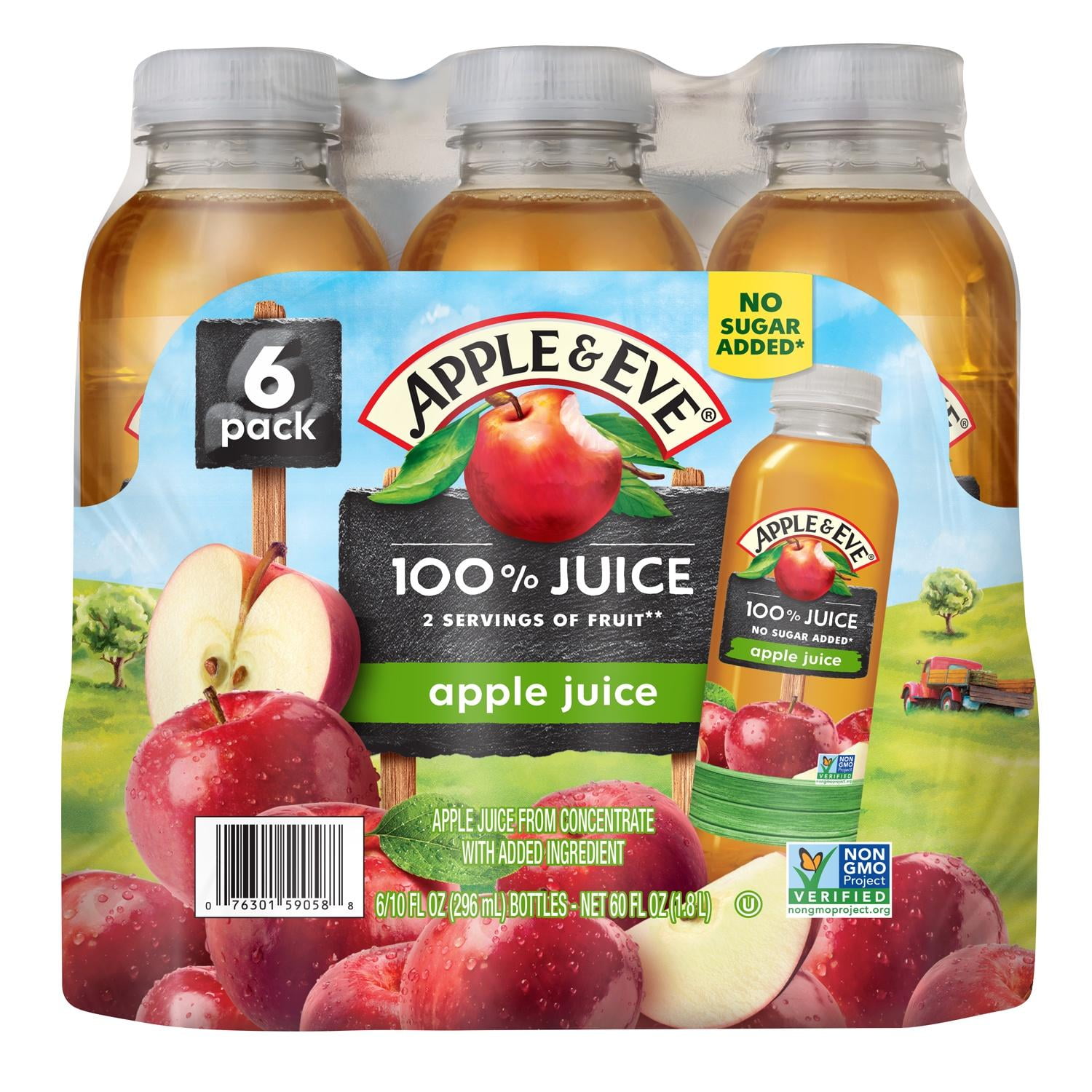 6pk 10oz Apple Juice 100% - Walmart.com