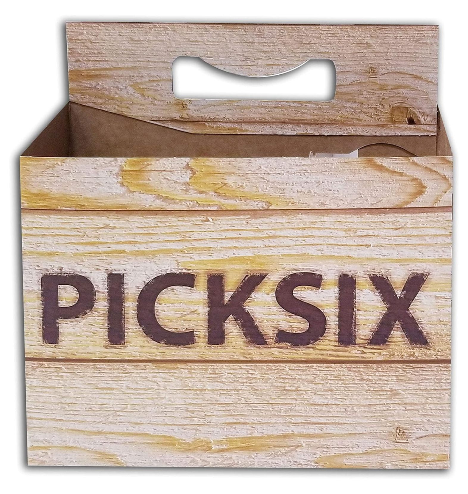 6pk Cardboard (Wood-PickSix, 24ct) | Holds 6pk 12oz Bottles - Walmart.com