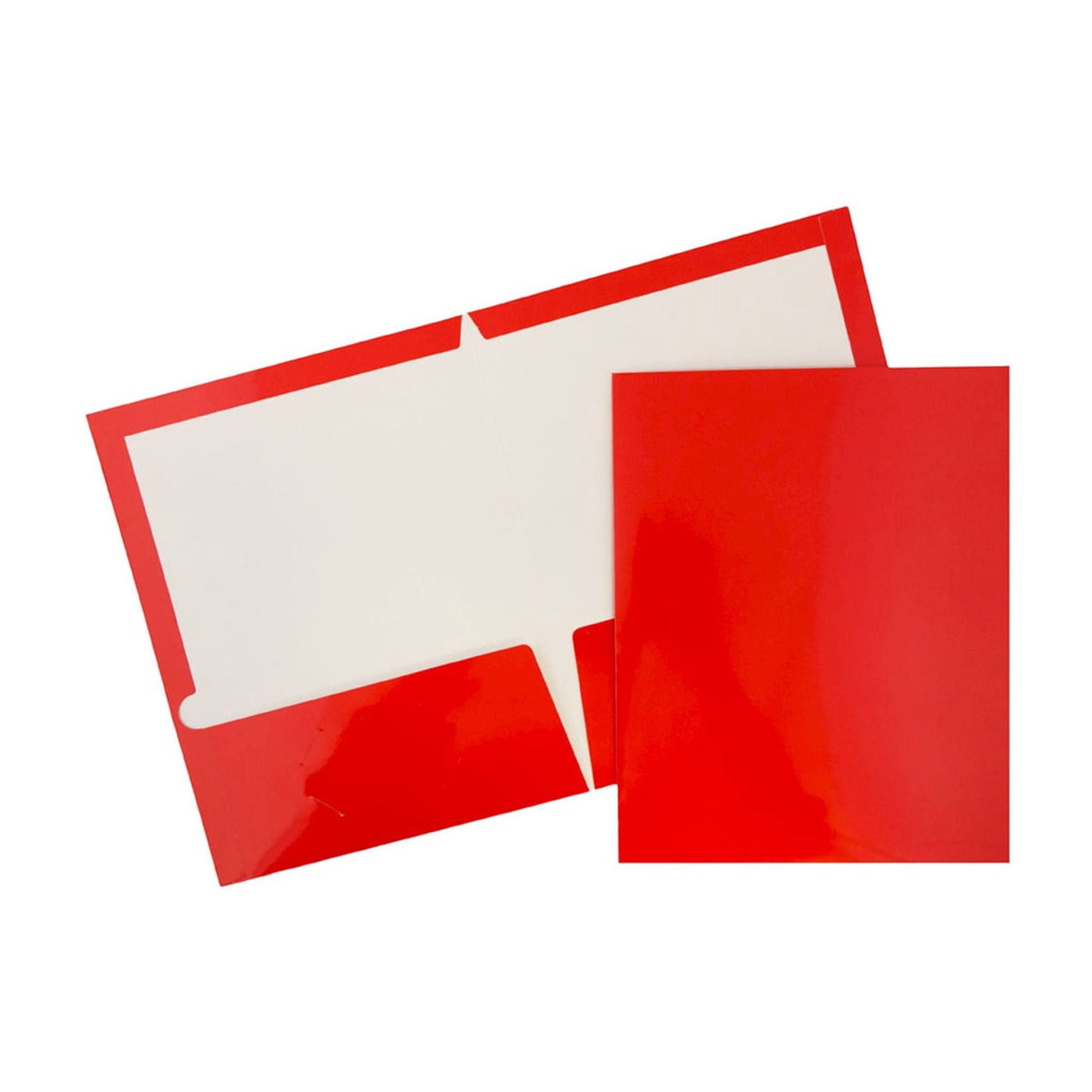 6pk Glossy Paper Folder 2 Pocket - Red: Stationery, Office, Non-Pronged ...