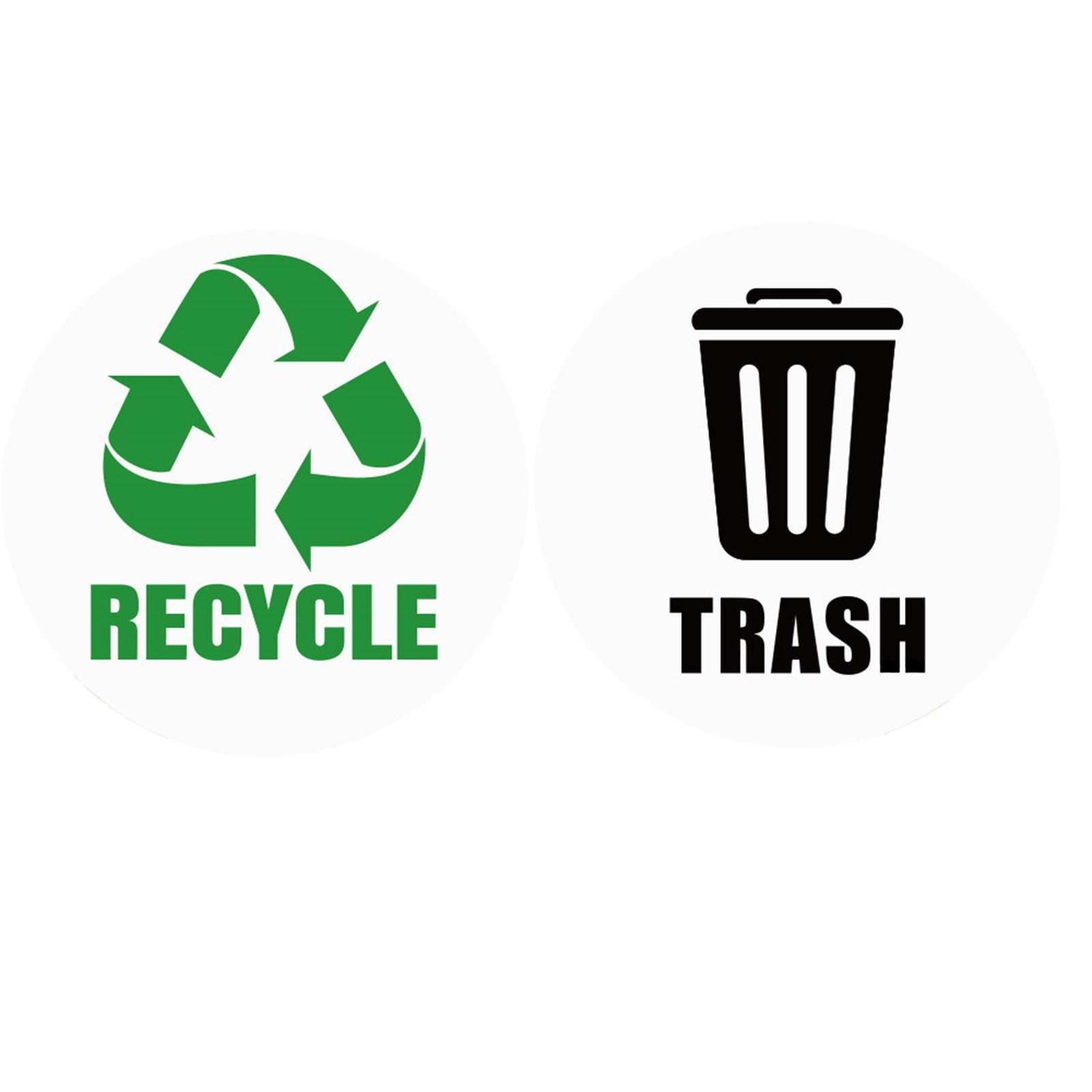 6pk Trash Compost Recycle Stickers for Trash Bins | 5" Weatherproof ...