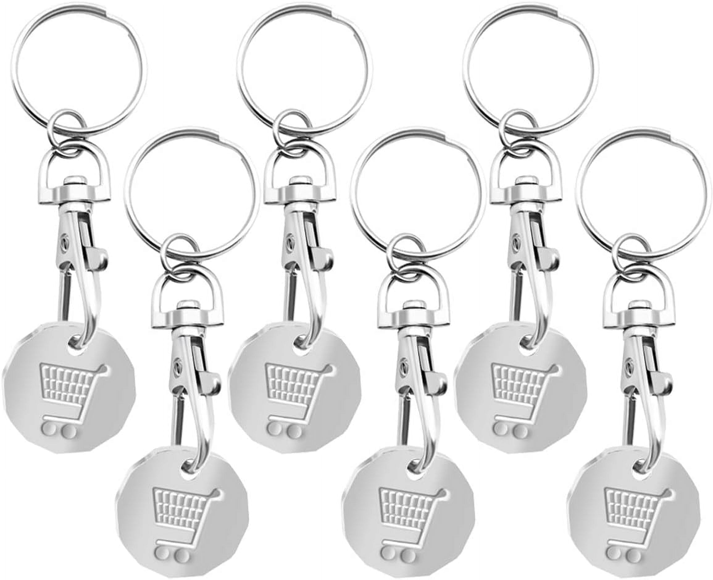 6pk Trolley Coin Keyring UK Set | Shopping Trolley Token Keyrings ...