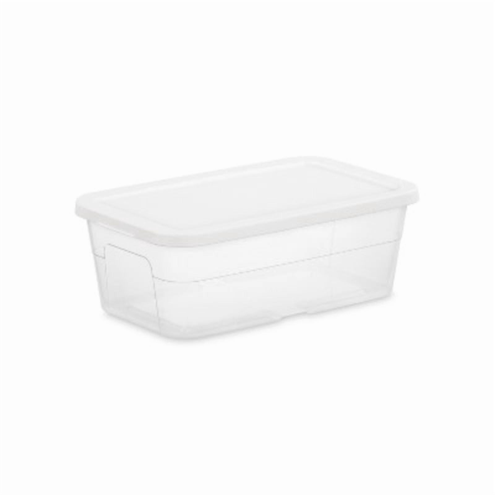 6qt Clear Storage Box White - Walmart.com